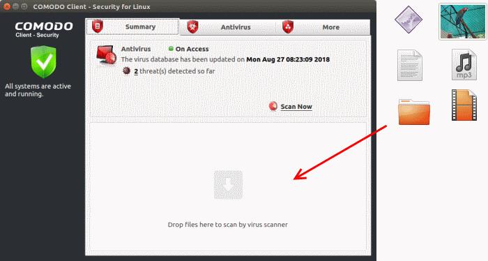 Run an Instant Antivirus Scan on Selected Items, Virus Scan On Computer | Comodo Client Security ...